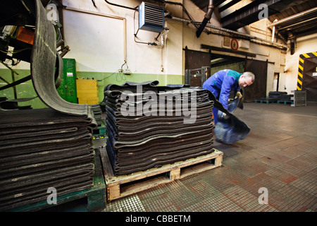 Production of tyres in Prague factory of Mitas company. Mitas, the ...