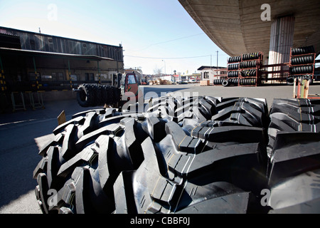 Tyres in Prague factory of Mitas company. Mitas, the leading group in ...