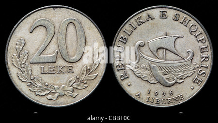 Coin Albania 20 leke Stock Photo - Alamy