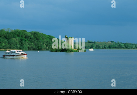 Crichton Tower on Gad Island, Lough Erne, County Fermanagh, Northern ...