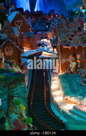 The gingerbread city of Bergen, built every year for Christmas by the ...