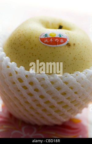 Nashi Pear, pyrus pyrifolia, Fruits against White Background Stock ...