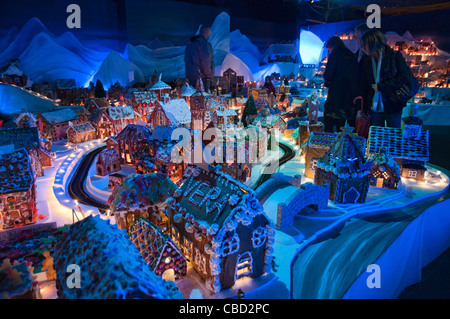 The gingerbread city of Bergen, built every year for Christmas by the ...