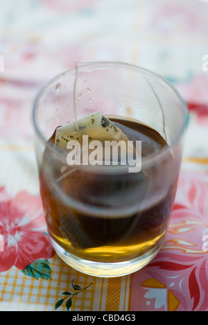 Overhead view of a half empty cup of coffee Stock Photo - Alamy