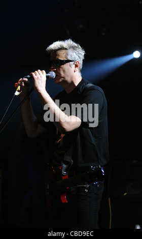 Petr Stepan from XIII. century band during the concert in Kbely, Prague ...