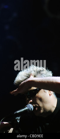 Petr Stepan from XIII. century band during the concert in Kbely, Prague ...