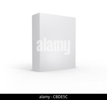 Blank box isolated on white background. 3d rendering Stock Photo - Alamy