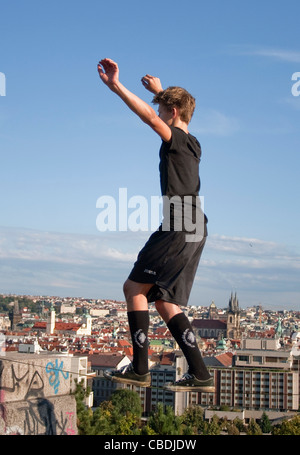 Slackline or slacklining is new sport discipline in balance which ...