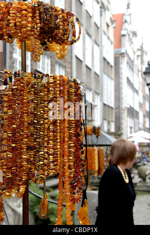 Polish amber jewellery. Necklace, bracelet and stud earrings Stock ...