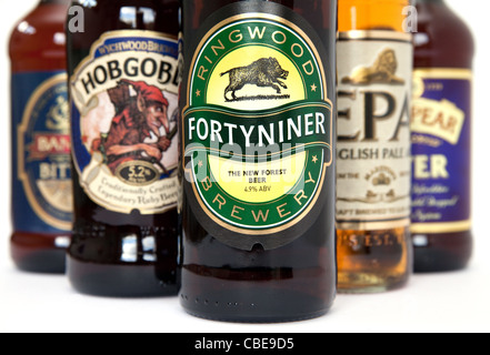 A selection of different British bottled beers, UK Stock Photo - Alamy