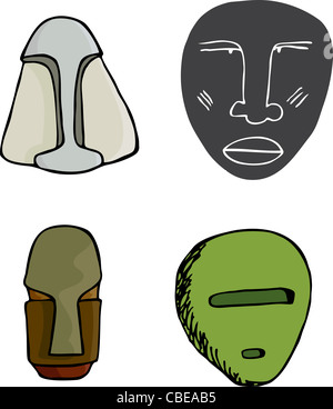 Four face masks Stock Photo - Alamy