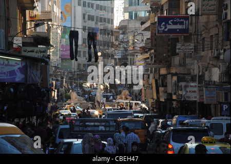 main street of Ramallah, Palestine, West Jordan Land, west bank, Israel ...