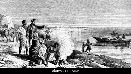 DAVID LIVINGSTONE with his wife and children in 1857 Stock Photo ...