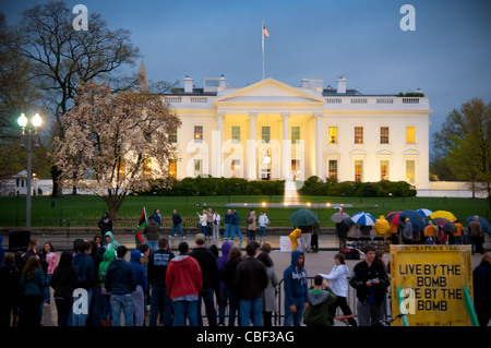 White House Peace Vigil tent is seen in Lafayatte Park across the ...