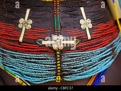 Angola Africa Tribe Tribal breasts necklace woman Stock Photo - Alamy