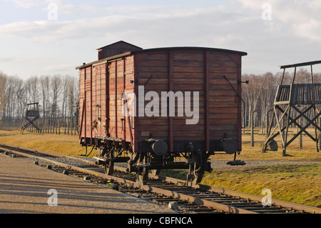 Cattle truck used to transport hundreds of Jews to the Auschwitz ...
