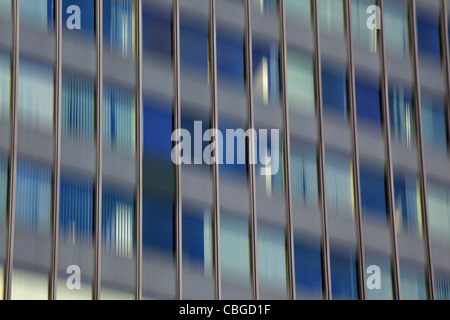 facade of an office building with window blinds for sun protection ...