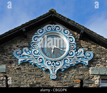 Ornamental clock on Coach House. Croft Court, Clappersgate, Ambleside ...