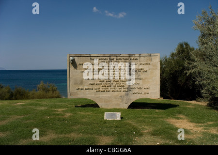 Kemal Ataturk memorial by the Ari Burnu Cemetery in Anzac cove in the ...