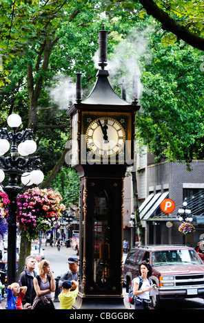 Gastown Steam Clock in Downtown Vancouver, BC, Canada Stock Photo - Alamy