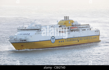 Transmanche Ferries 'Seven Sisters' enters Newhaven Harbour from Dieppe ...