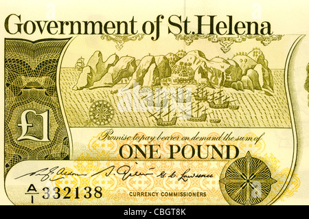 St Helena 1 One Pound Bank Note Stock Photo - Alamy