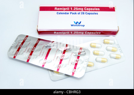 Ramipril medication for treating high blood pressure made by Bristol ...