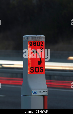 Motorway emergency telephone, UK Stock Photo - Alamy