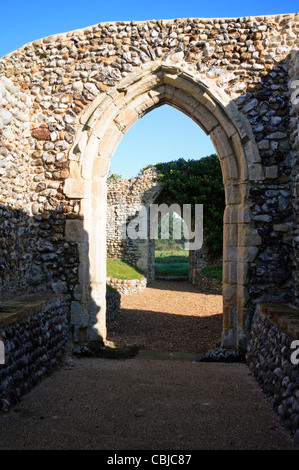 The ruined south porch of the parish church of St Mary the Virgin at ...