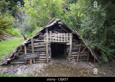 Replica maori buildings at Rewa Village, above the Historic Basin at ...