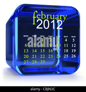 Blue glass calendar. Part of a calendar set Stock Photo - Alamy