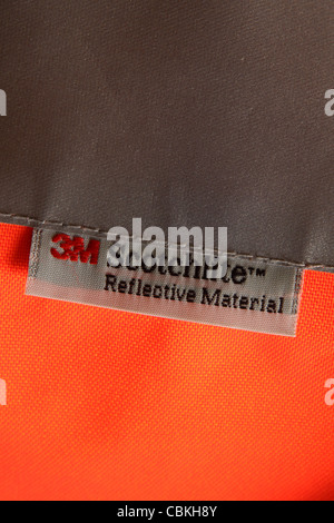3M Scotchlite reflective material jacket label Stock Photo - Alamy