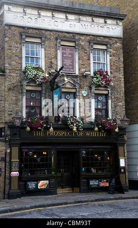 England, London, Wapping, The Prospect of Whitby Riverside Pub Stock ...