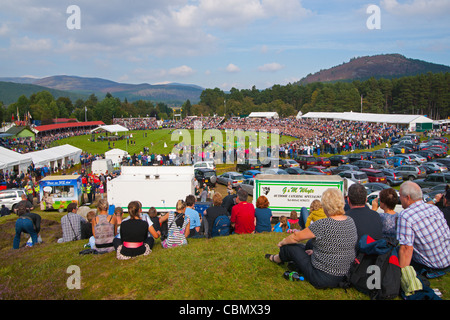 Spectators at the Braemar Games Highland gathering Stock Photo - Alamy