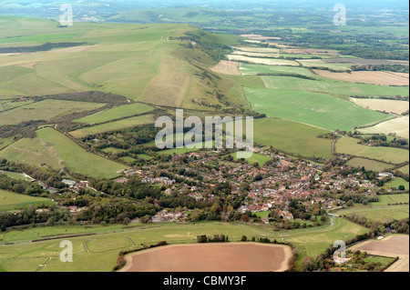 Alfriston Village from the air Stock Photo - Alamy