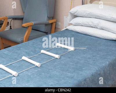 A Rope Ladder On A Hospital Bed Used by The Patient To Pull Themselves ...