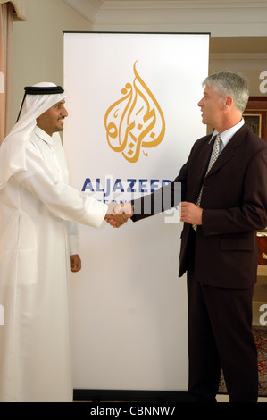 Jazeera's Sheikh Hamad Bin Thamer al Thani(left), and Nigel Parsons ...