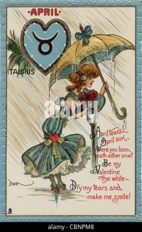 Illustration of Taurus woman zodiac sign over white background Stock ...