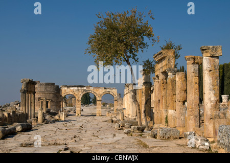 The Domitian's Gate in Hierapolis,Pamukkale,Denizli,Turkey Stock Photo ...