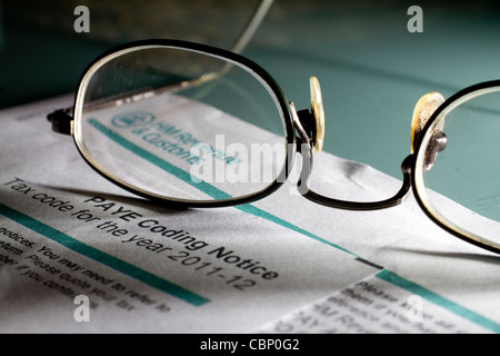 PAYE Coding Notice Tax code for the year 2012-13 from HM Revenue ...