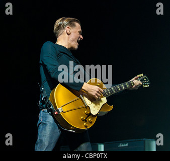 Bryan Adams performing at the Cardiff Motorpoint Arena during his ...