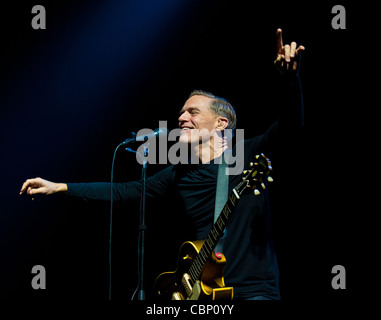 Bryan Adams performing at the Cardiff Motorpoint Arena during his ...