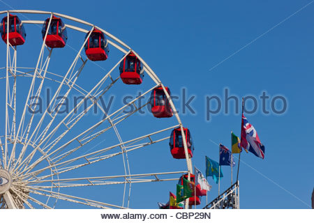 Ferris Wheel and Carousel, Goose Fair, Nottingham, Nottinghamshire ...