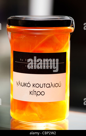 Greek citron sweet in the chic patisserie "Sweet Alchemy" of Stelios ...