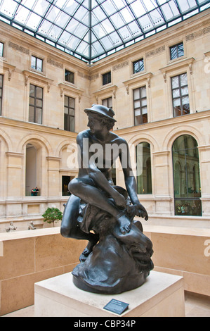 bronze sculpture inside louvre museum in paris 2010 Stock Photo - Alamy
