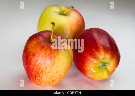 golden red apples against a light background Stock Photo - Alamy