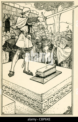Arthur, illegitimate son of King Uther Pendragon, shows his royal blood ...