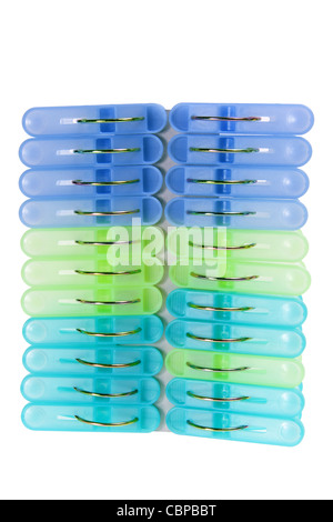 Plastic clothes pegs Stock Photo - Alamy