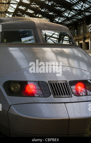 TGV Sud-Est, a high speed SNCF train, now on display in the Cité du ...