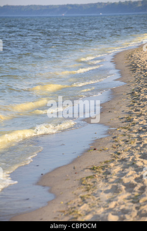 spill disaster on sea yellow pollution Stock Photo - Alamy